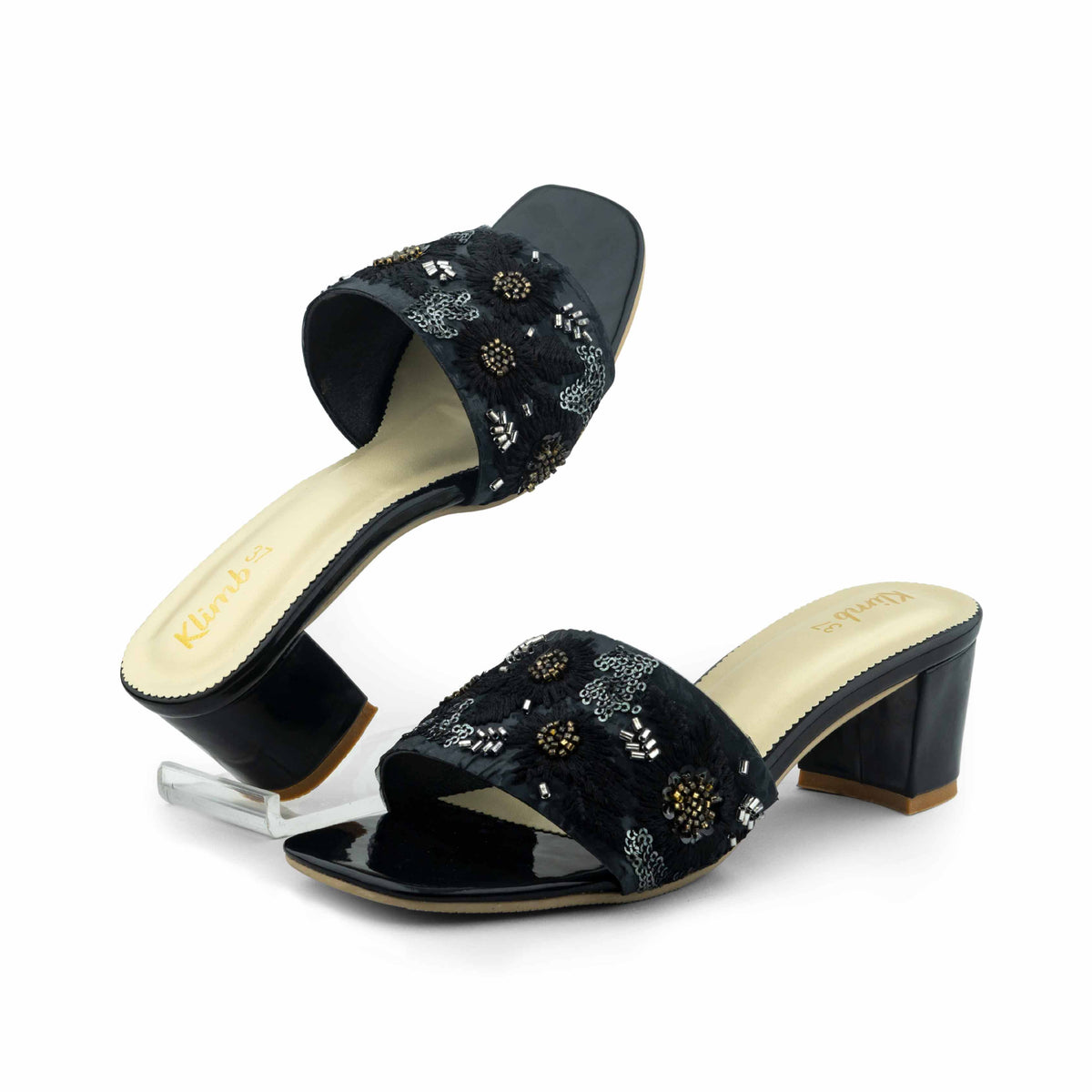 Nancy Ladies Block Heel - Black – Klimb